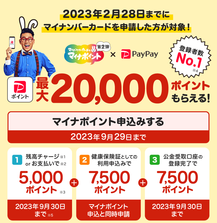 マイナポイントの付与を確認する（登録済みの方） - キャッシュレス決済のPayPay