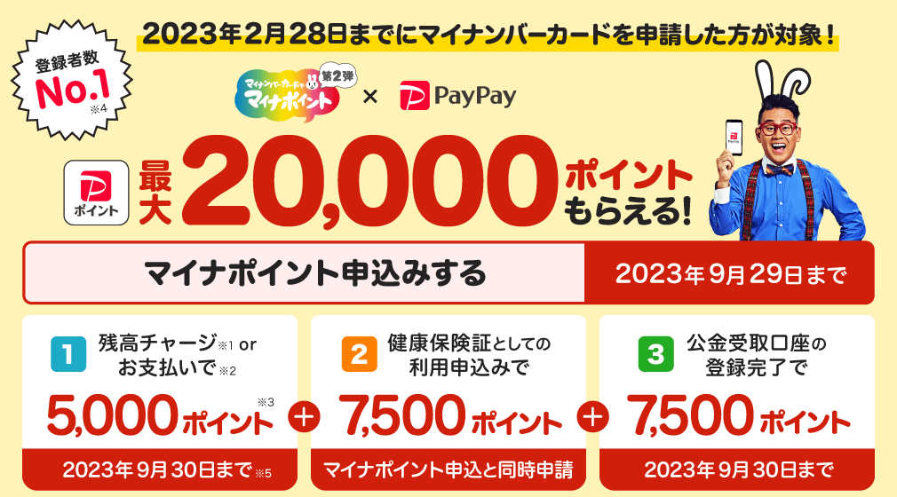 マイナポイントの付与を確認する（登録済みの方） - キャッシュレス決済のPayPay