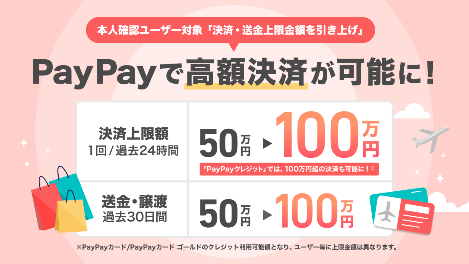 本人確認（eKYC）済みユーザーの利用上限金額引き上げについて - PayPayからのお知らせ